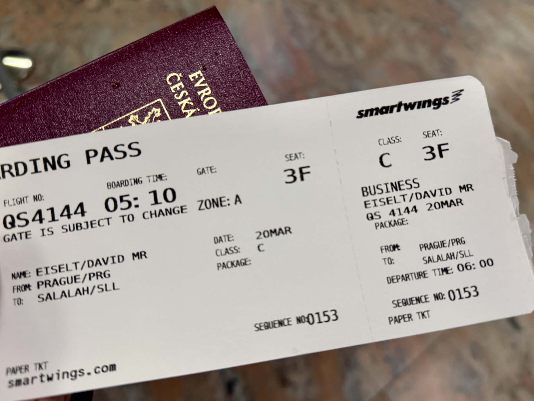 Recenze Smartwings business class PRG-SLL Boeing 737 MAX 8