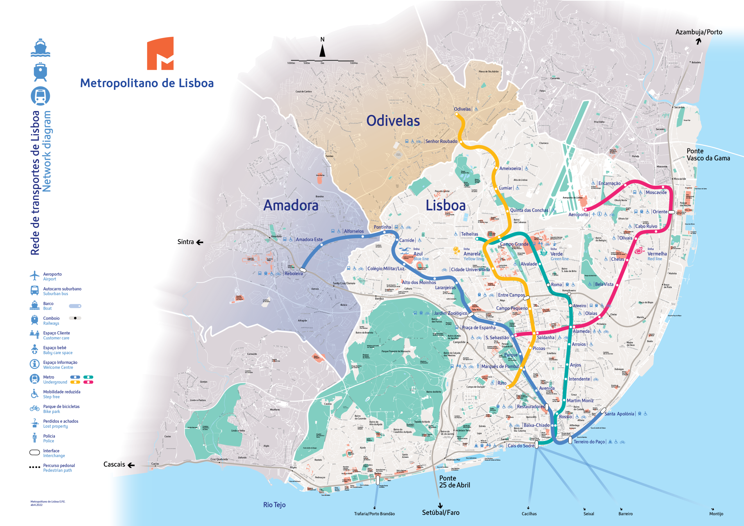 Metro Lisabon | mapa, cena jízdenky a naše zkušenosti
